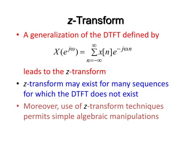 Z Transform, Causal, Anti-Causal and Two sided sequence, Region of ...