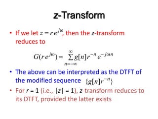 Z Transform, Causal, Anti-Causal and Two sided sequence, Region of ...
