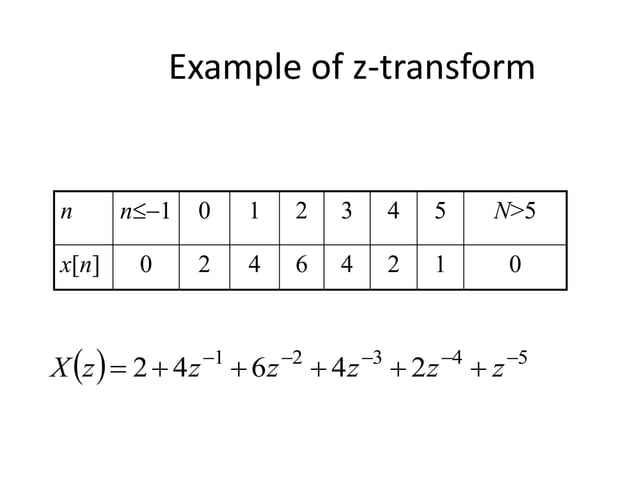 Z Transform, Causal, Anti-Causal and Two sided sequence, Region of Convergence, Properties ...