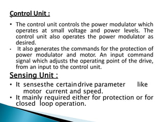 Electric Drive-Parts. Classification of Electric Drives, Four ...