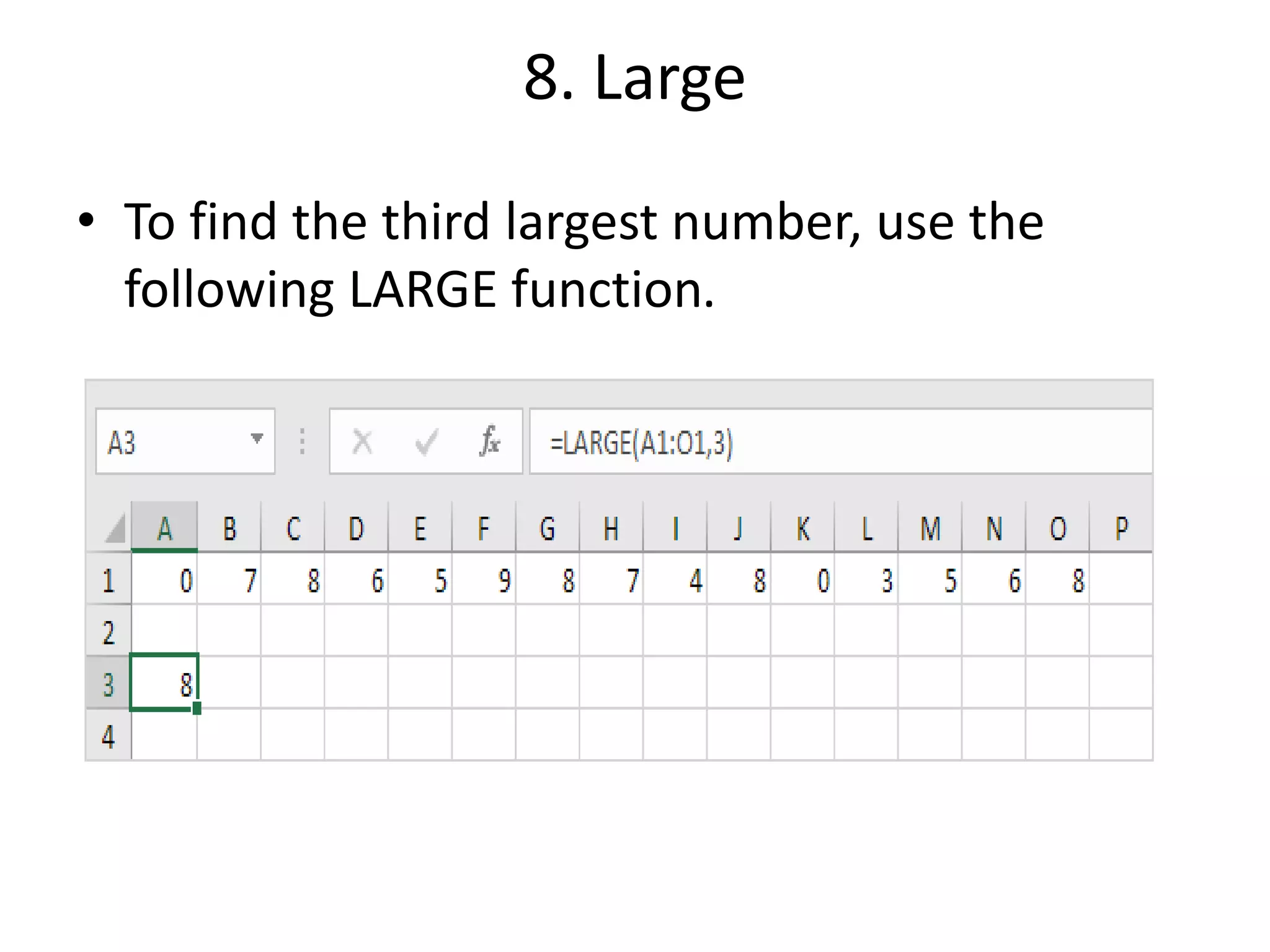 1 Statistical Functions In Excel Ppt