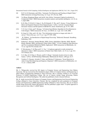 TEXT DETECTION AND EXTRACTION FROM VIDEOS USING ANN BASED NETWORK | PDF