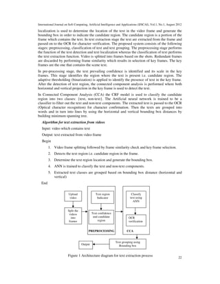 TEXT DETECTION AND EXTRACTION FROM VIDEOS USING ANN BASED NETWORK | PDF
