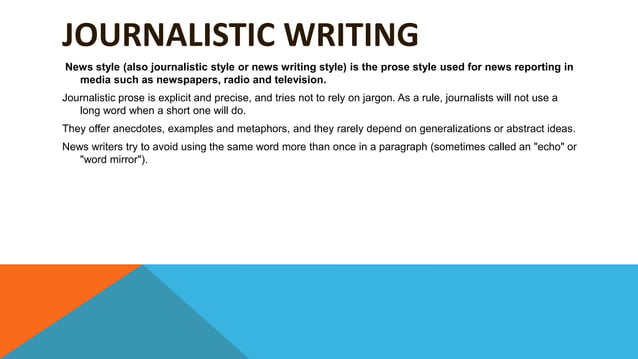 Introduction To Journalistic Writing - @learnwithsamii | PPT
