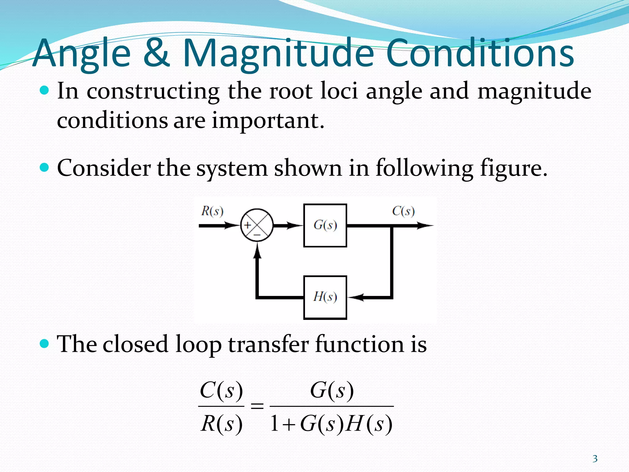 ROOT-LOCUS METHOD, Determine the root loci on the real axis /the ...