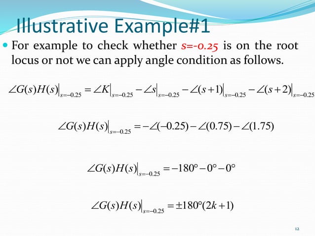 ROOT-LOCUS METHOD, Determine the root loci on the real axis /the ...