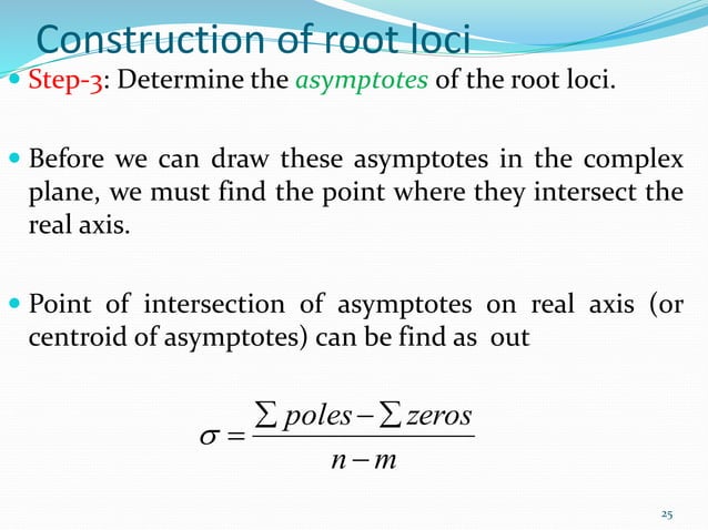 ROOT-LOCUS METHOD, Determine the root loci on the real axis /the ...