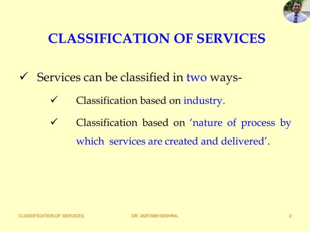 Classification of Services | PDF