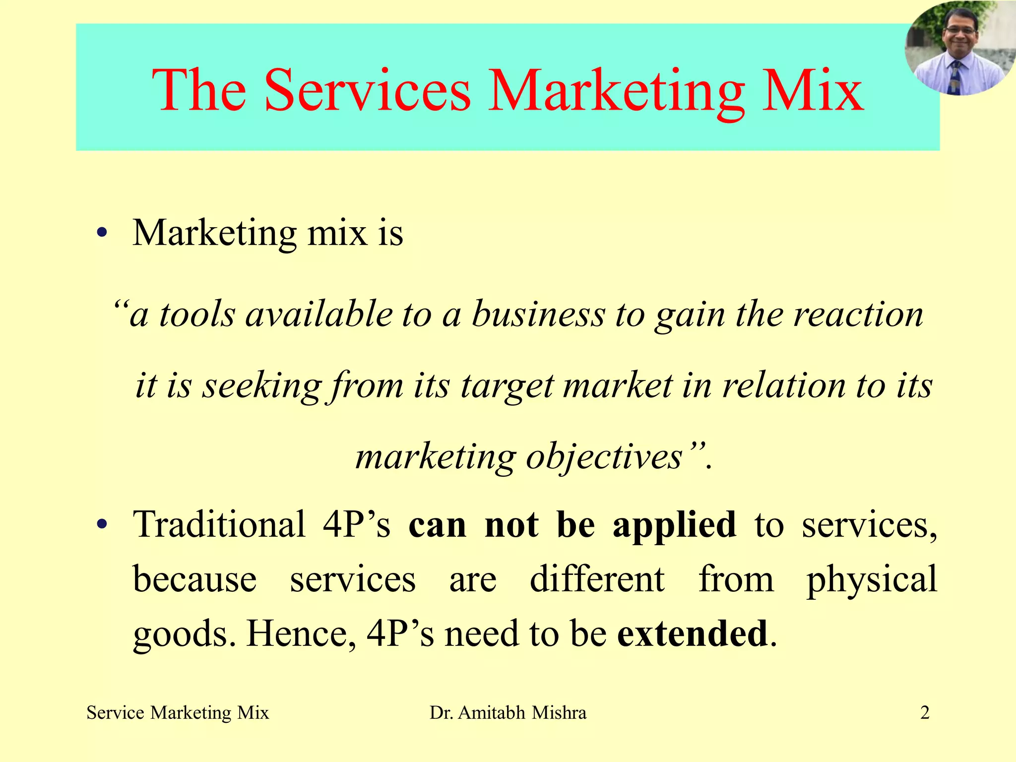 Service marketing mix or 7Ps of Services | PDF