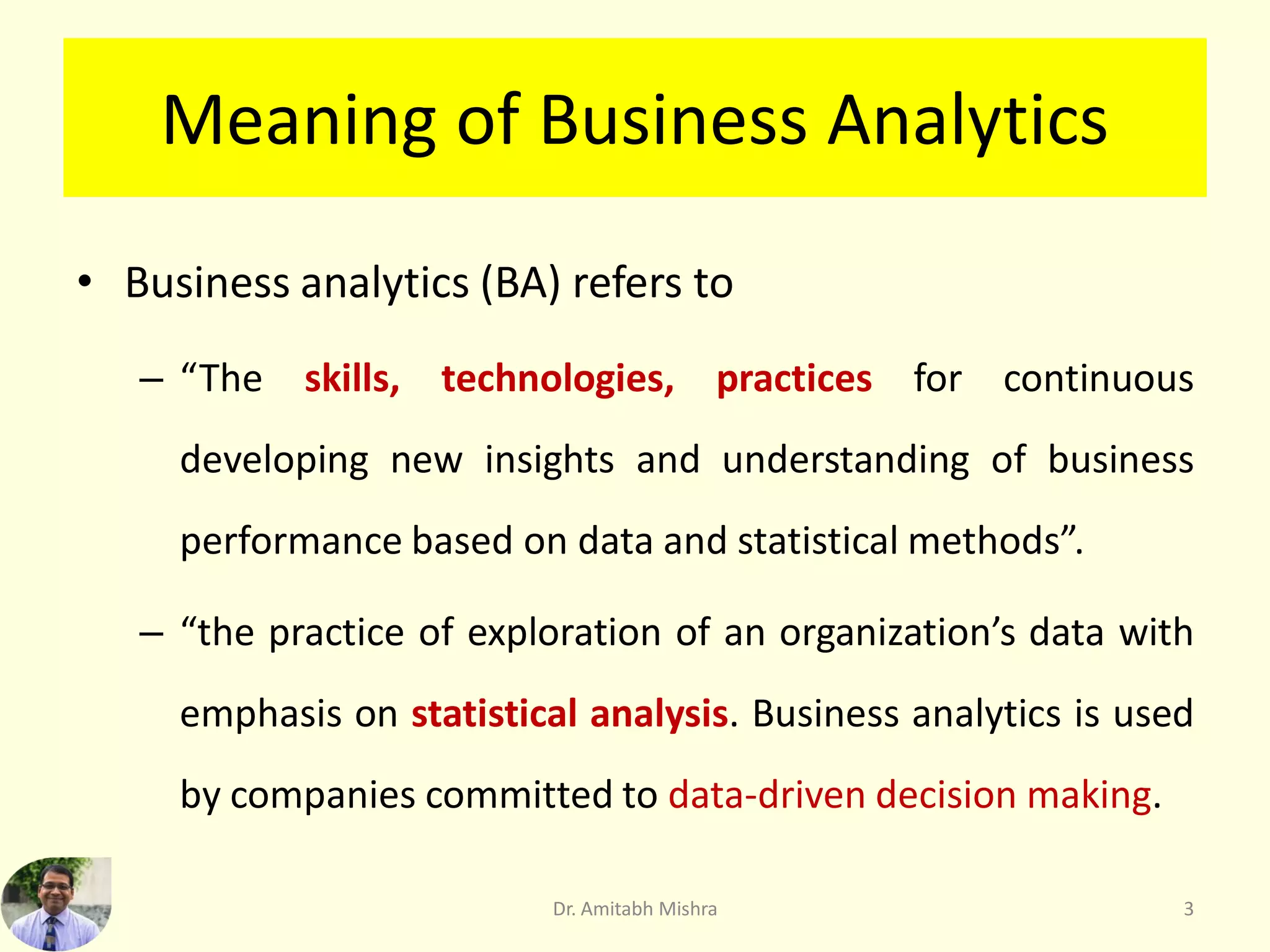 Introduction to Business Analytics | PDF
