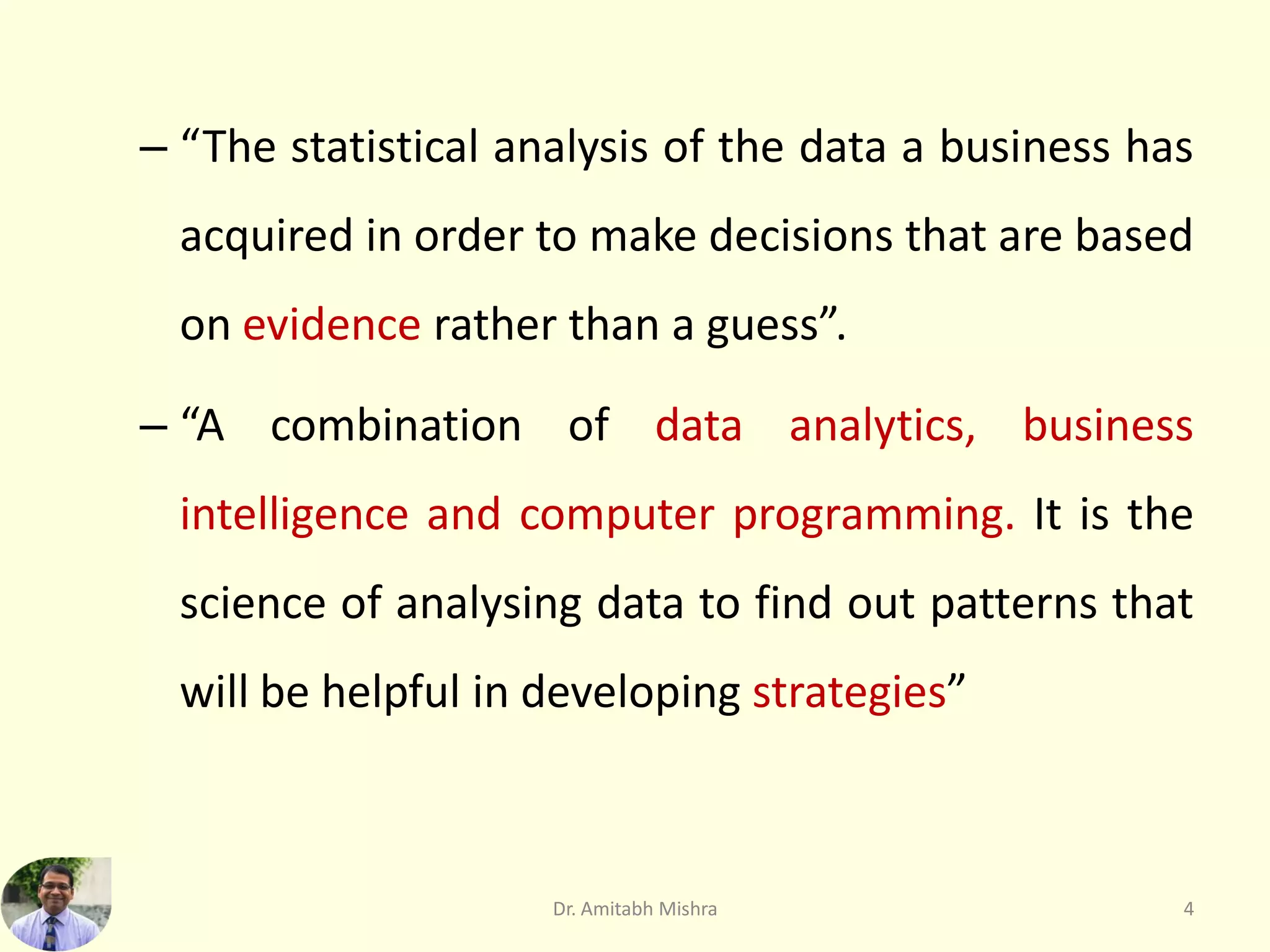 Introduction to Business Analytics | PDF