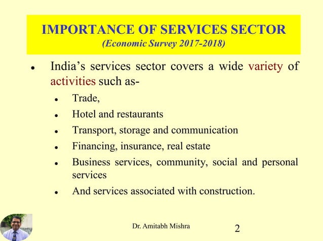 Contribution of Services Sector | PPT