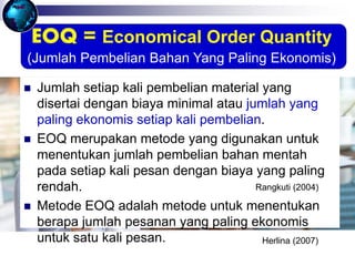 EOQ dalam Persediaan _Materi Training "INVENTORY & WAREHOUSING ...