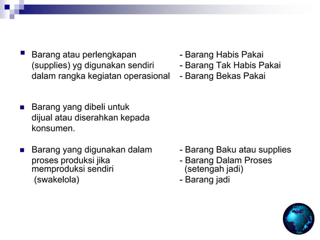 Ruang Lingkup & Dasar Manajemen Persediaan _Materi Training "INVENTORY & WAREHOUSING MANAGEMENT ...