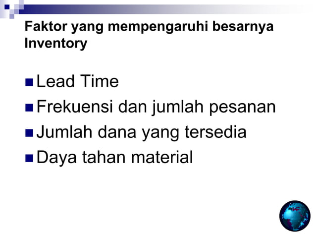 Ruang Lingkup & Dasar Manajemen Persediaan _Materi Training "INVENTORY & WAREHOUSING MANAGEMENT ...