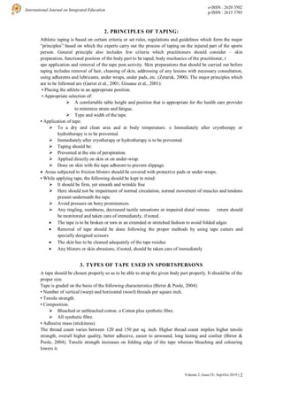 Athletic taping and its implications in sports | PDF