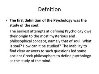 Introduction to Psychology:definition | PPTX
