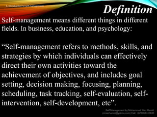 1. self management..an introduction | PPT