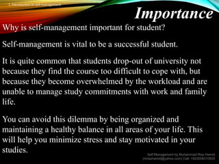 1. self management..an introduction | PPT