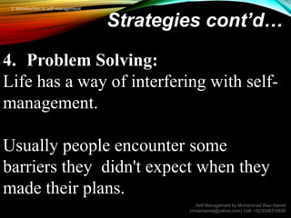 1. self management..an introduction | PDF
