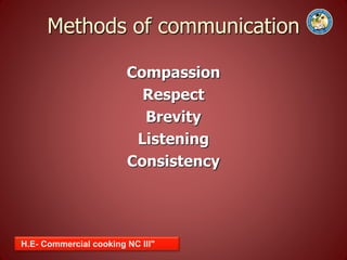 1. leading workplace communication- commercial cooking | PPTX