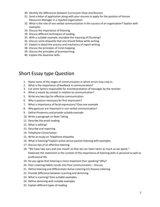 Question Soft Skill and Communication by S.Lakshmanan, Psychologist | PDF