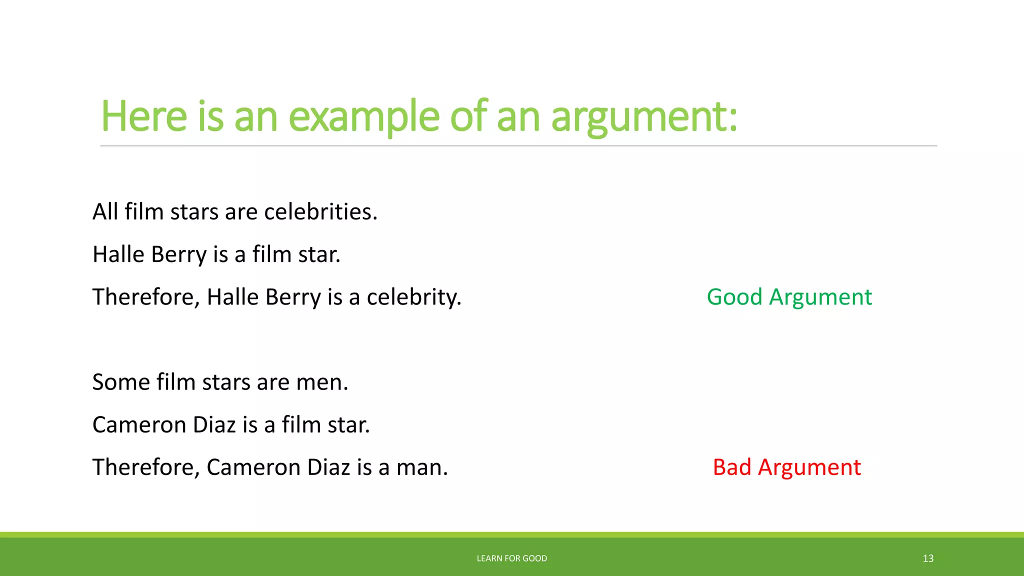 1.1 arguments, premises, and conclusions | PPTX