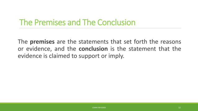 1.1 arguments, premises, and conclusions | PPTX