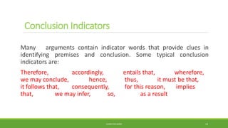 1.1 arguments, premises, and conclusions | PPTX