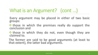 1.1 arguments, premises, and conclusions | PPTX