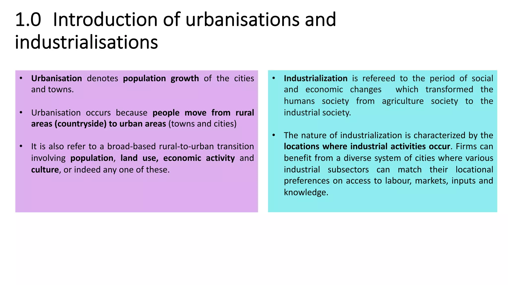 Introduction of Urbanisation Concept | PPT