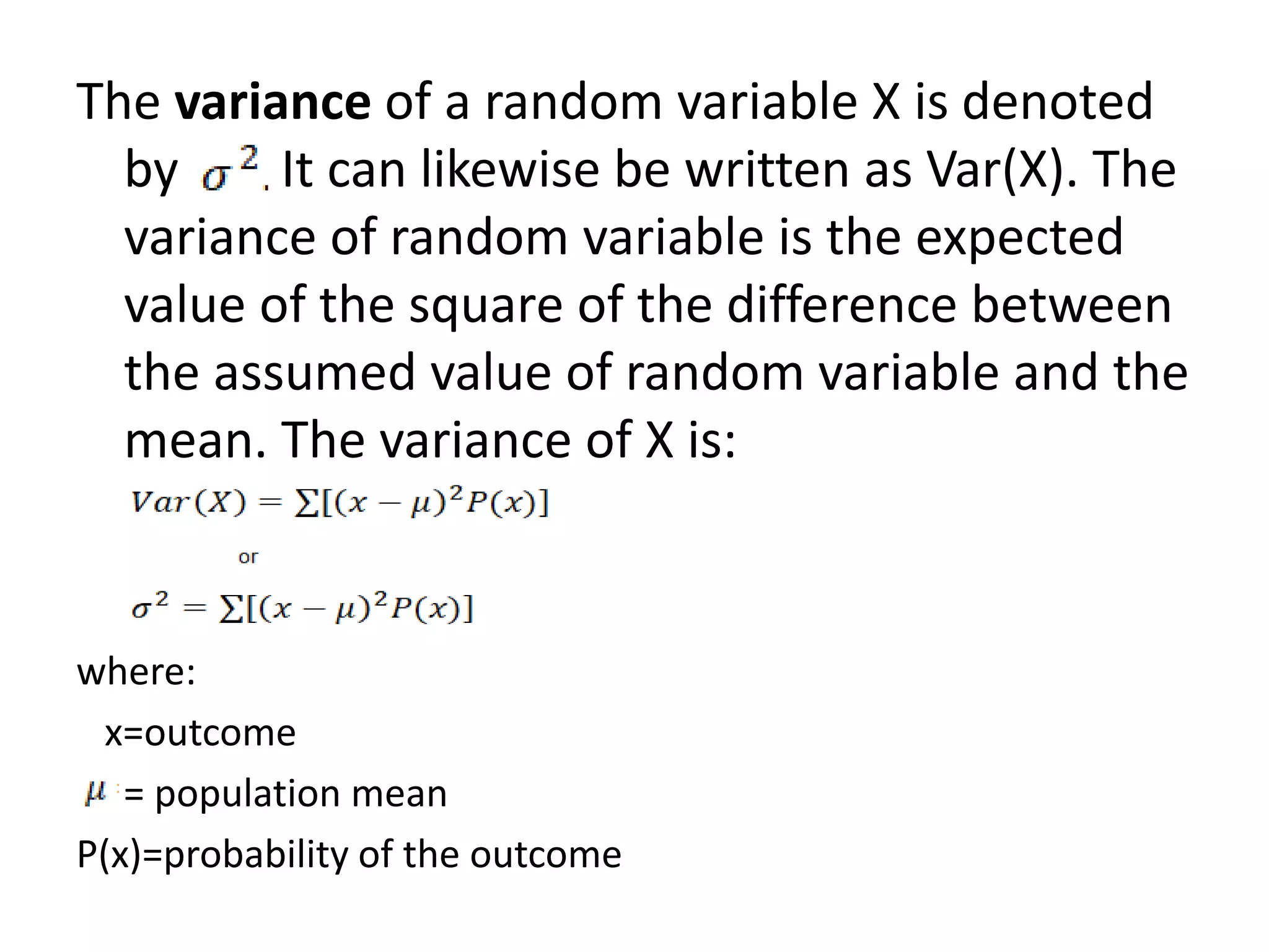 1.1 mean, variance and standard deviation | PPTX