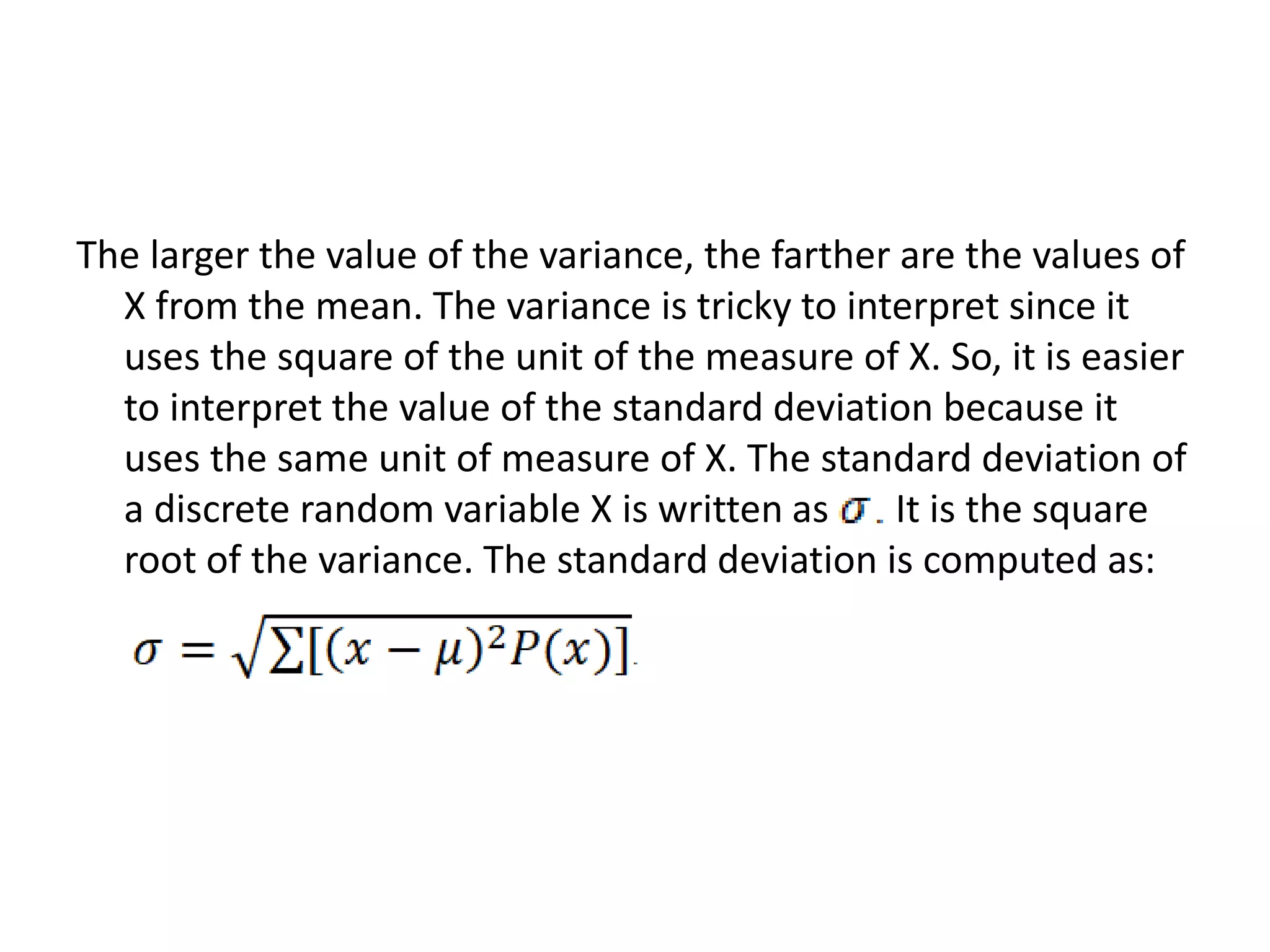 1.1 mean, variance and standard deviation | PPTX | Physics | Science