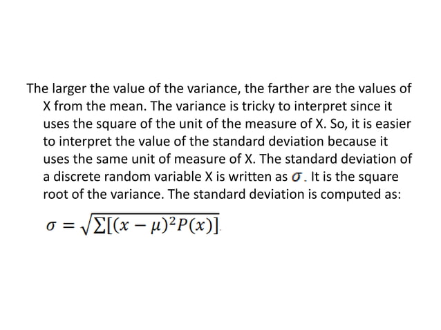 1.1 mean, variance and standard deviation | PPTX | Physics | Science