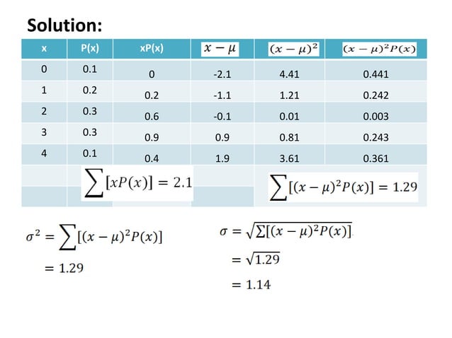1.1 mean, variance and standard deviation | PPTX | Physics | Science