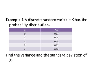 1.1 mean, variance and standard deviation | PPTX