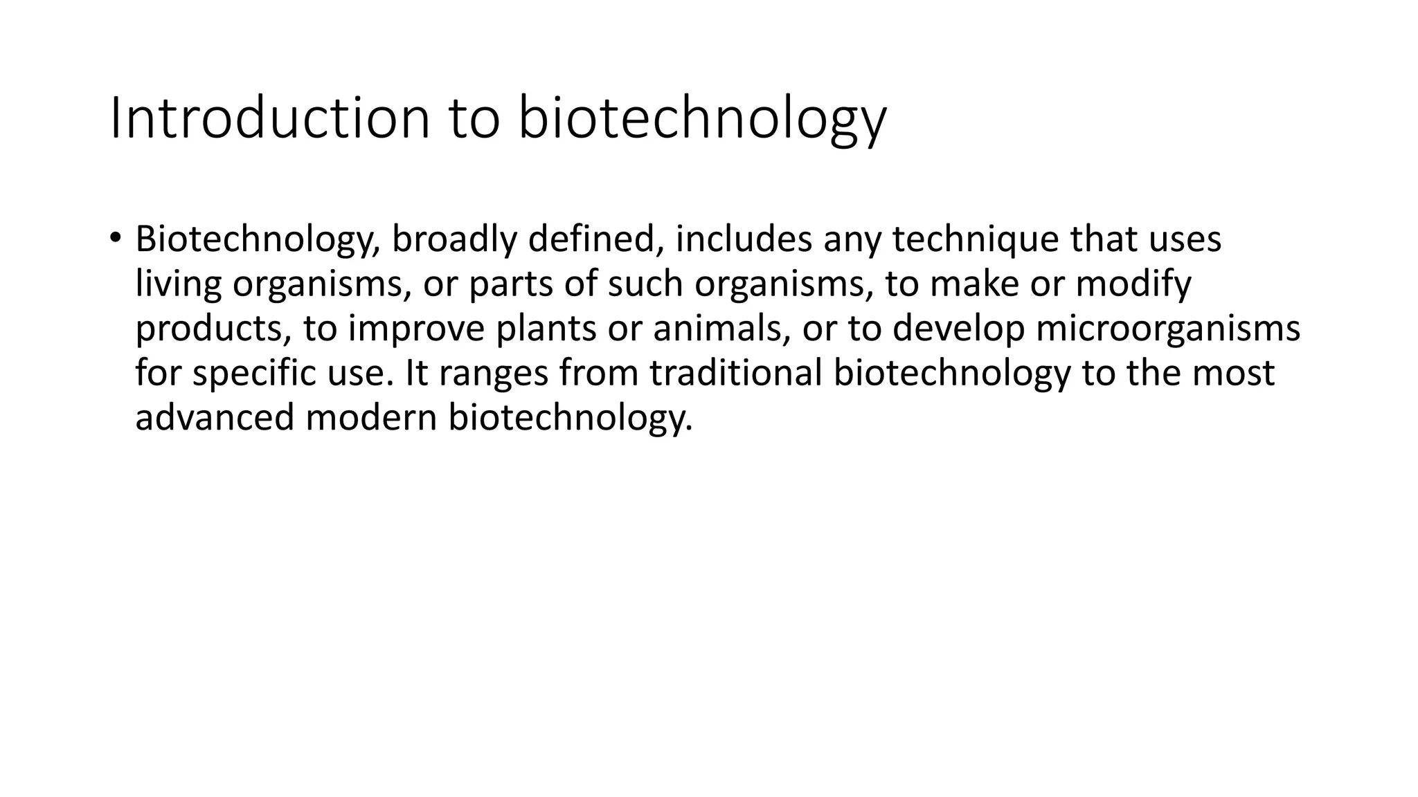 Intro to microbial biotechnology | PPTX