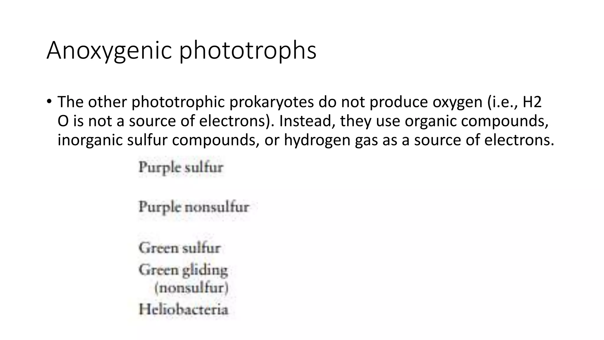 photosynthetic microorganisms (microbial metabolism) | PPTX