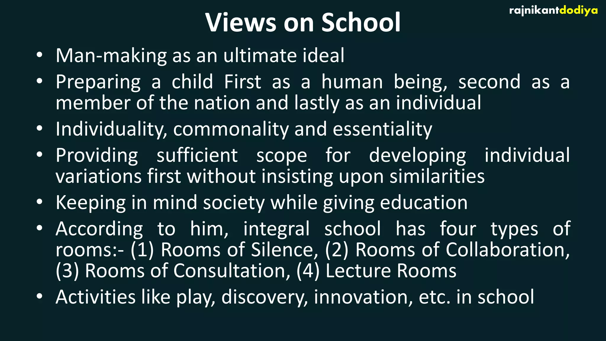 Education perceived by Aurobindo | PPTX