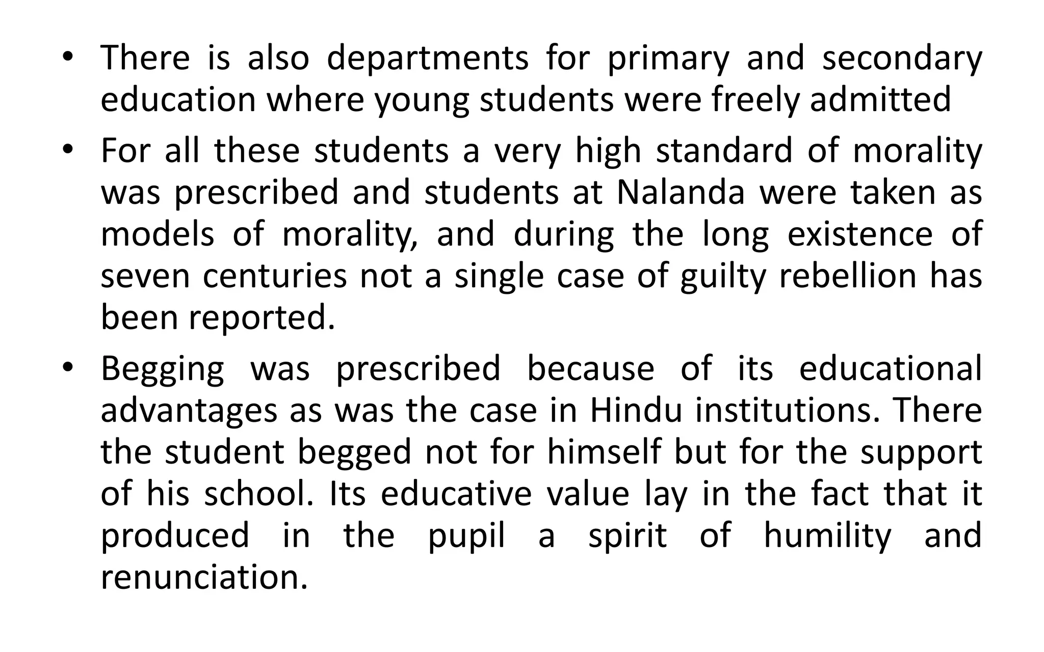 Ancient Educational Institutions: Takshashila, Nalanda and Valabhi | PPTX