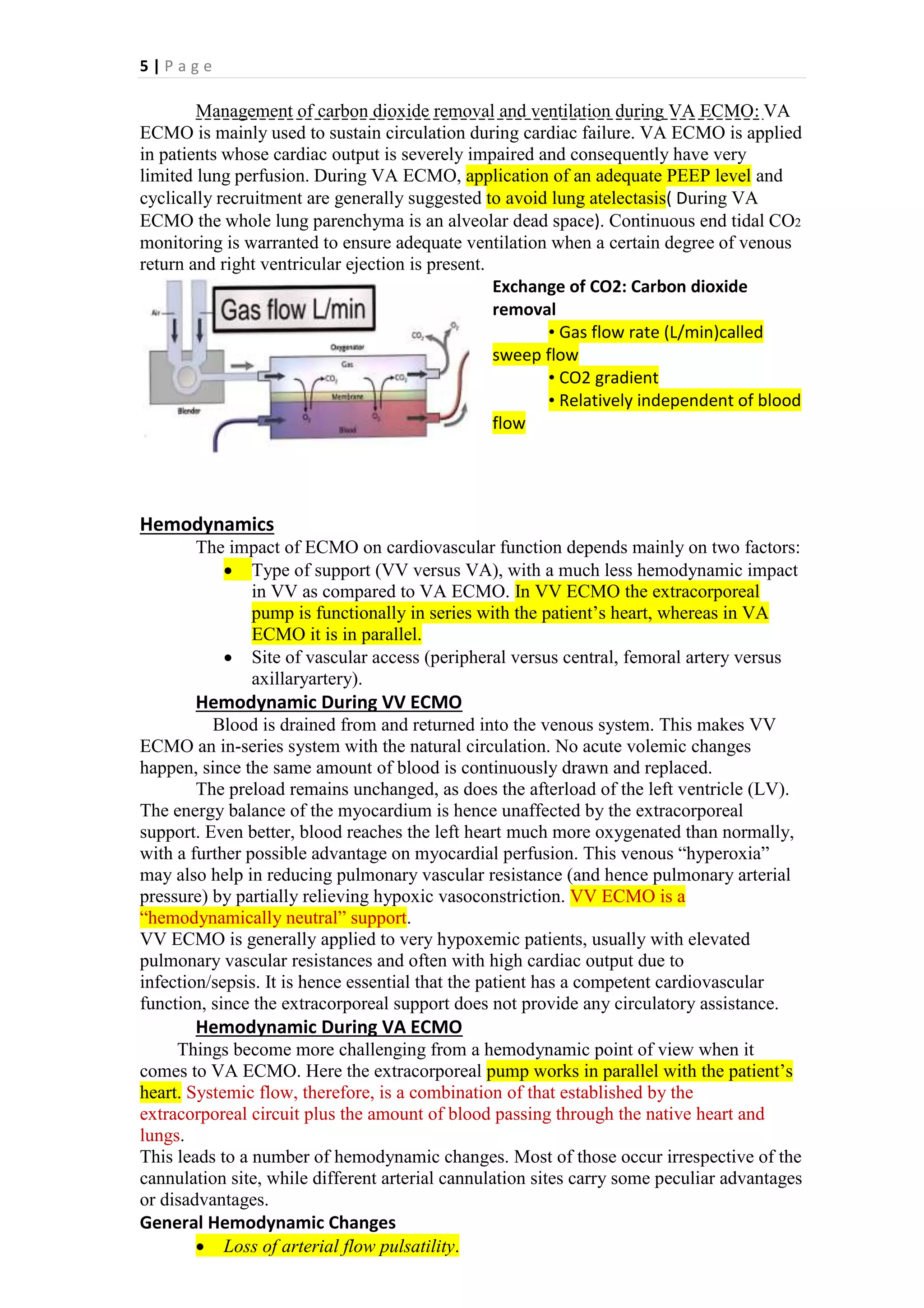 1. basic aspects of physiology during ecmo support | PDF