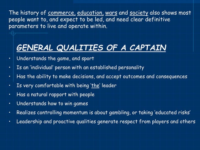 Captaincy | PPT
