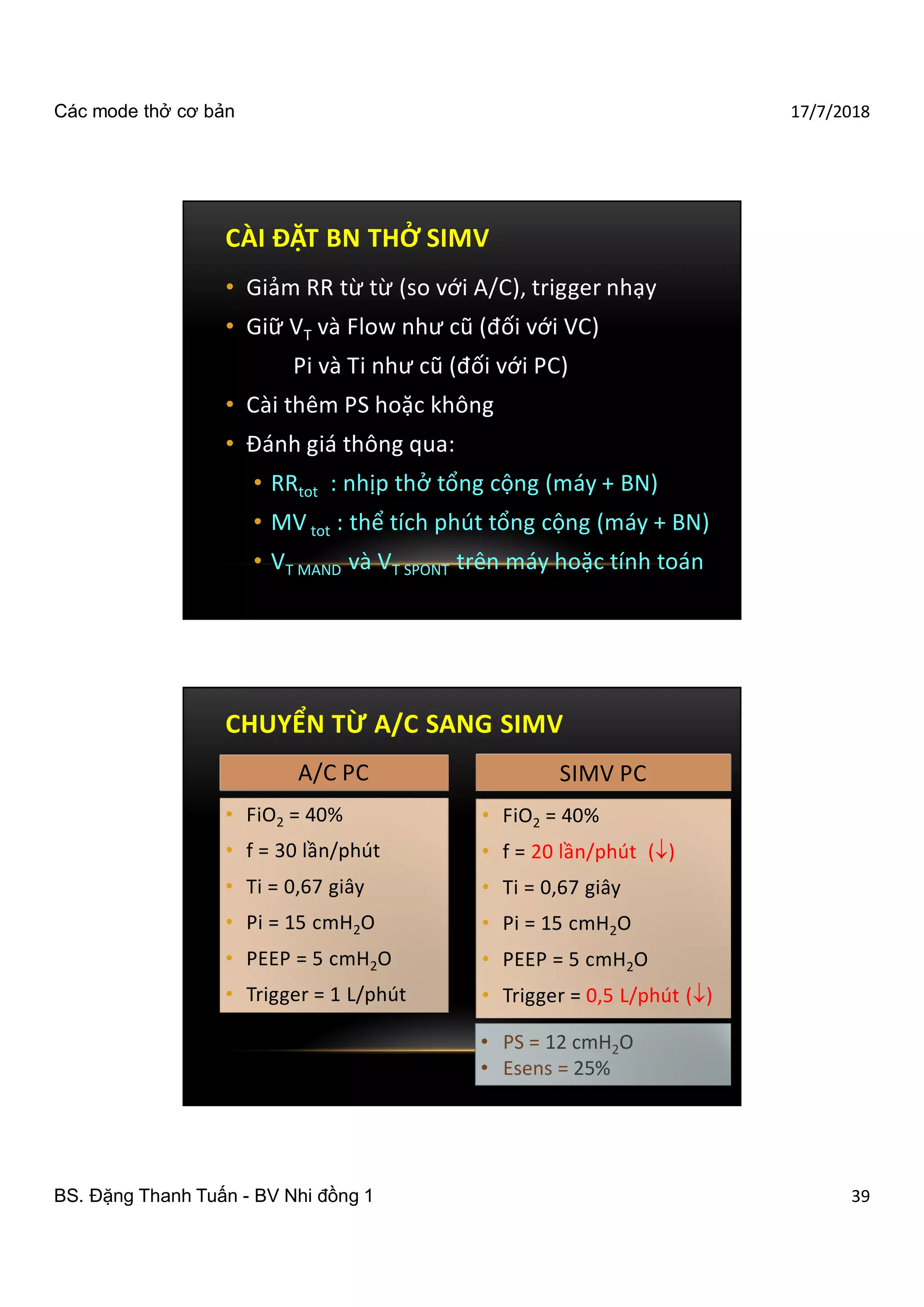 CÁC MODE THỞ CƠ BẢN | PDF