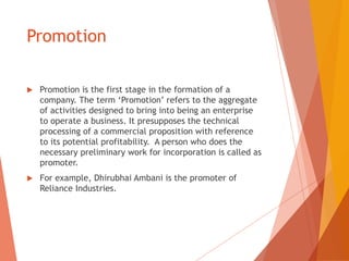 1.introduction , features & formation of copanies (1) | PPT
