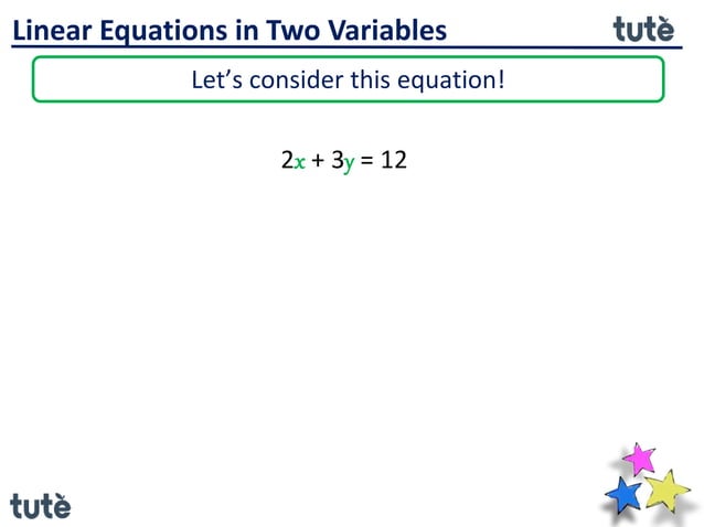 1 Linear Equations In Two Variables Introduction Solution And