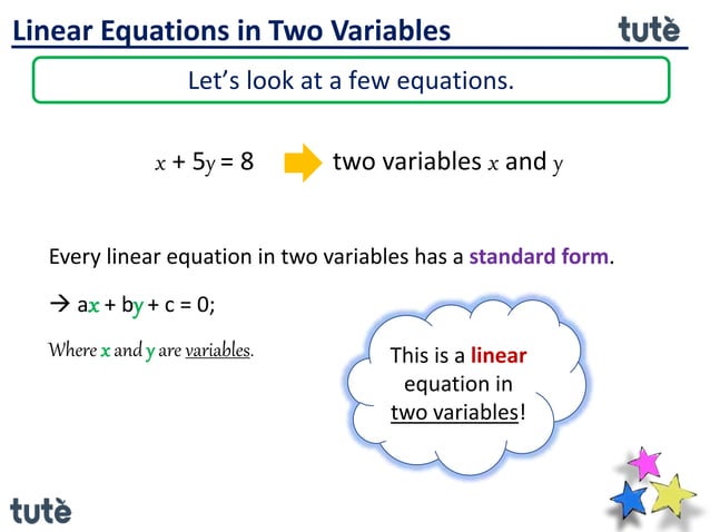 1. linear equations in two variables introduction, solution and graphing | PPTX