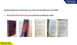 Historical background and development of profession of pharmacy | PPTX