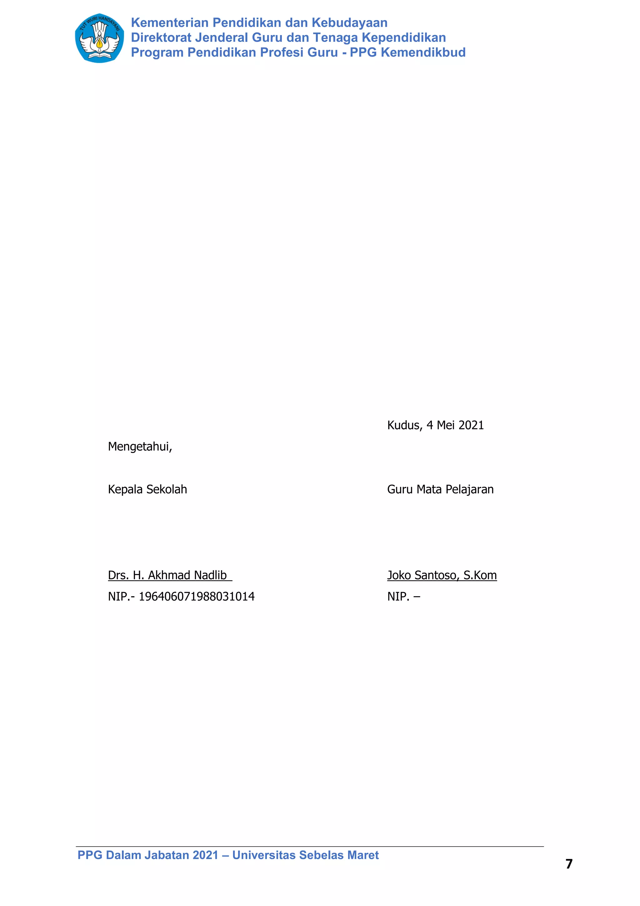 RPP daring problem based learning - joko santoso | PDF