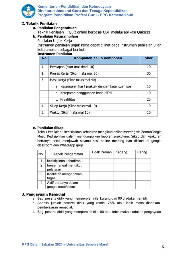 RPP daring problem based learning - joko santoso | PDF
