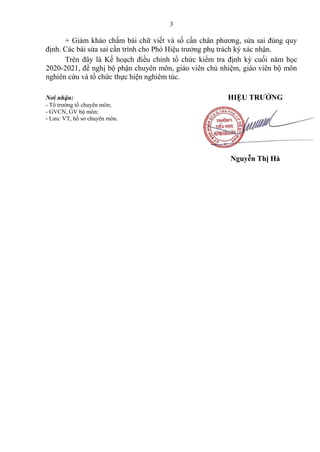 KH kiem tra cuoi HKII-2021-co dieu chinh | PDF